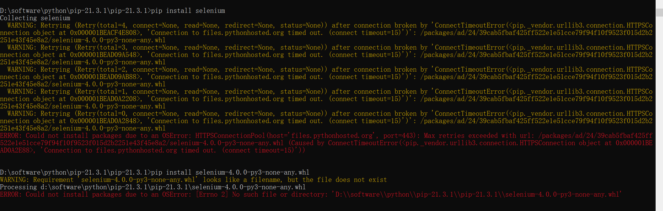Pip Install Selenium 