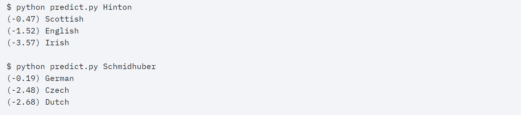 NLP FROM SCRATCH: CLASSIFYING NAMES WITH A CHARACTER-LEVEL RNN - 三年一梦 - 博客园