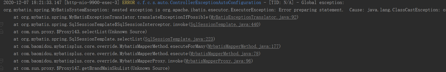 使用mybatis出现org.apache.shardingsphere.sql.parser.sql.segment.dml.expr.simple ...