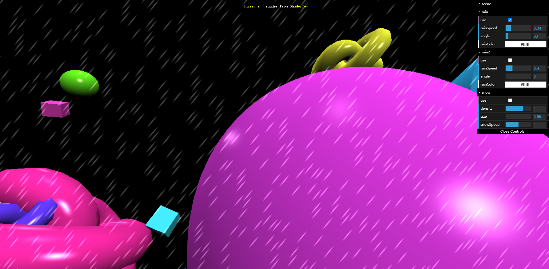 three.js利用shaderToy实现简单的雨雪效果 - dengcun - 博客园