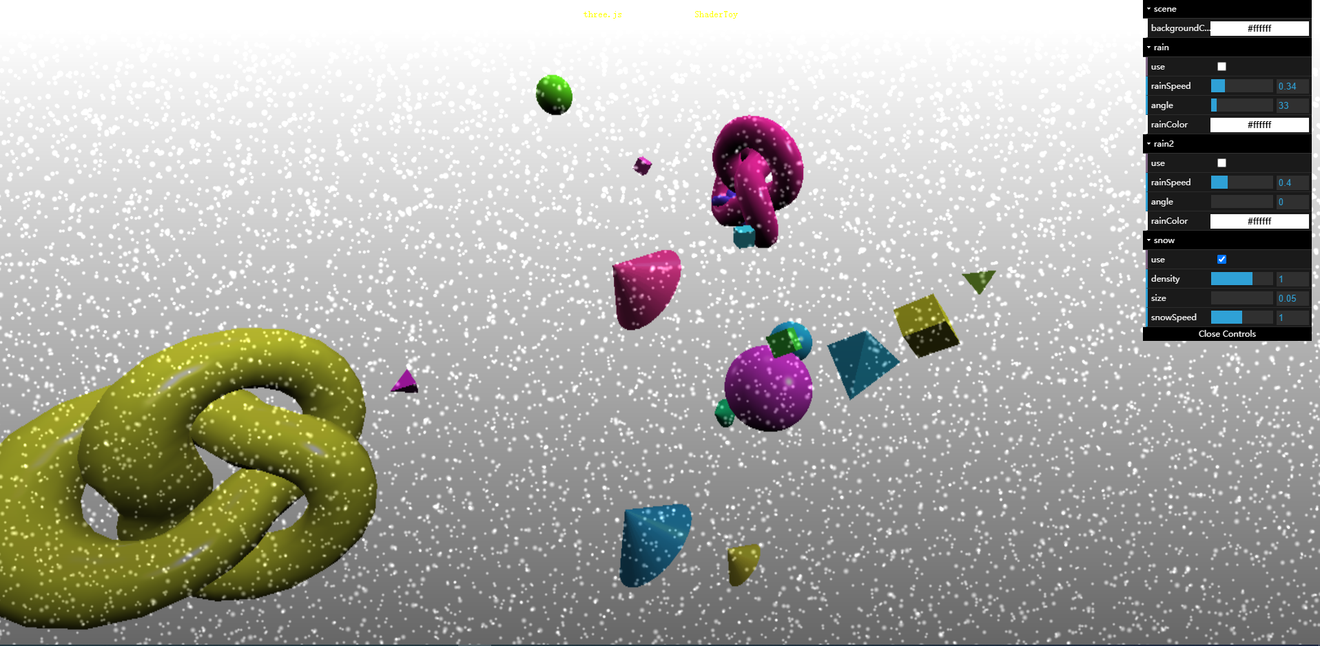 three.js利用shaderToy实现简单的雨雪效果 - dengcun - 博客园