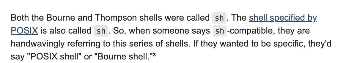 Sh Compatible shell Sh Cshell Bash POSIX Hr9515 