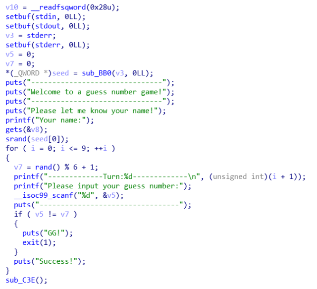 pwn xctf 新手 guess_num - KnowledgePorter - 博客园