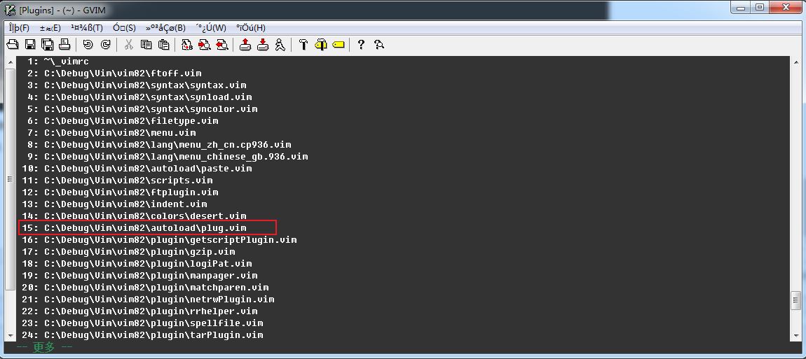 Gvim vim plug 