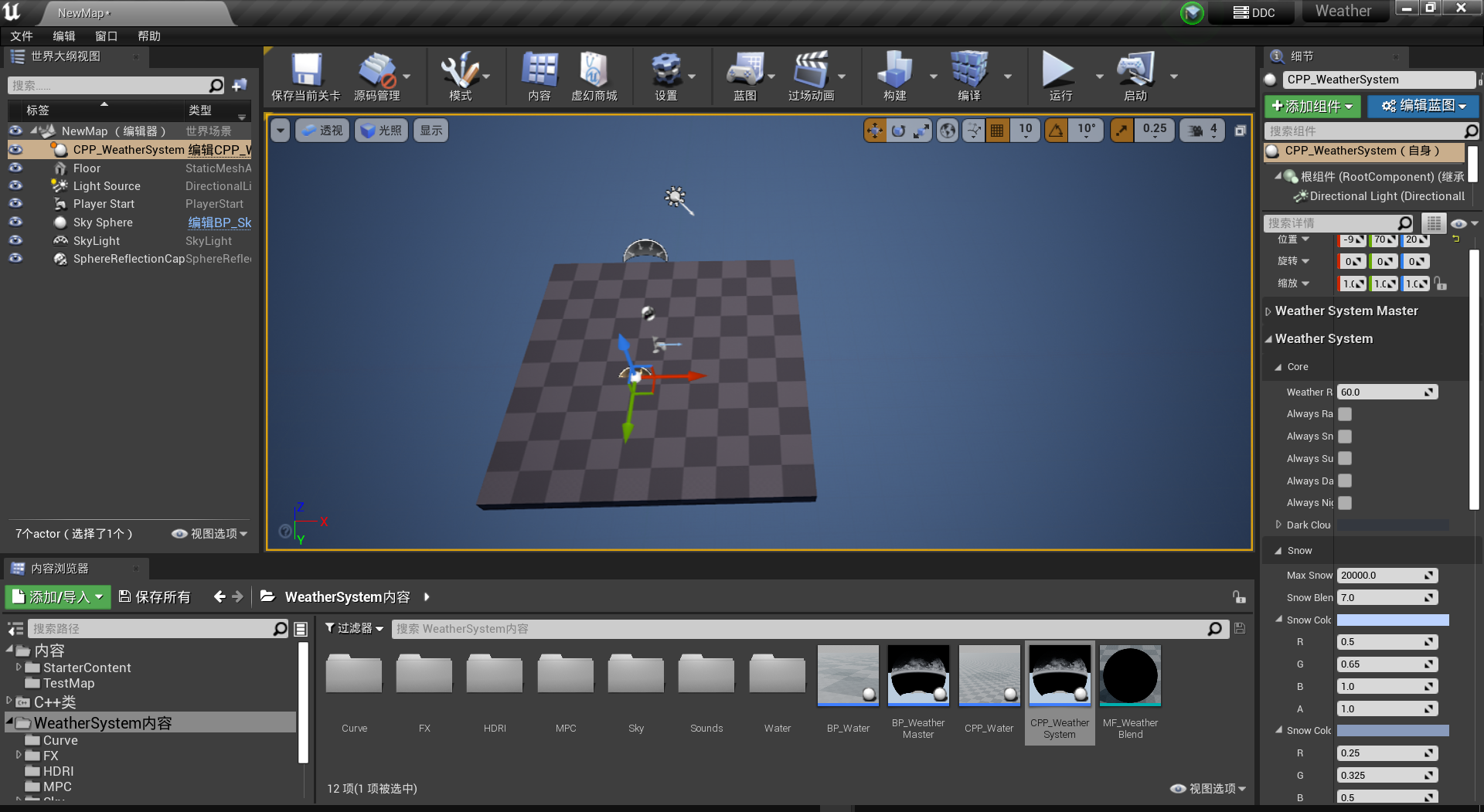 UE4 插件 Weather System 使用及分析 - straywriter - 博客园