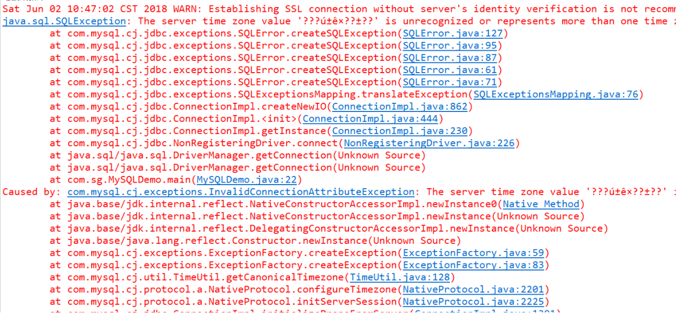 Java sql SQLException The Server Time Zone Value Is 