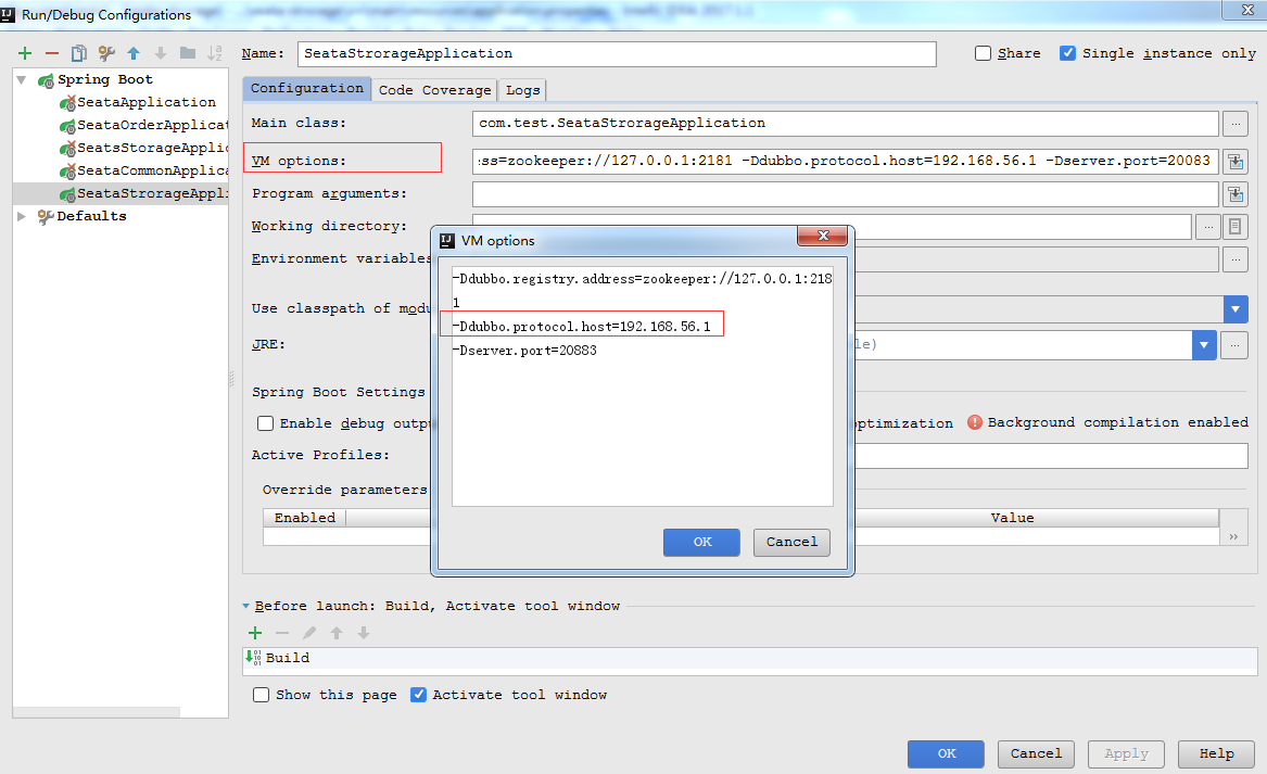 本地启动项目dubbo服务报错---org.apache.dubbo.remoting.RemotingException: client(url: dubbo://192.168.56.1 ...