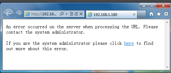 An error occurred on the server解决方法 - 惊风雨 - 博客园