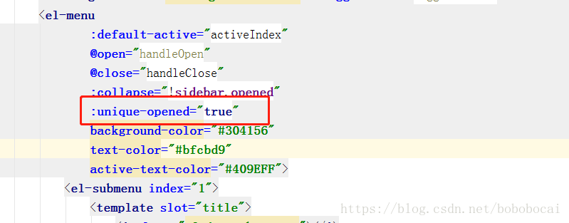 Vue报错（element UI）：type check failed for prop "uniqueOpened". Expected Boolean, got String. - 蓝天白 ...