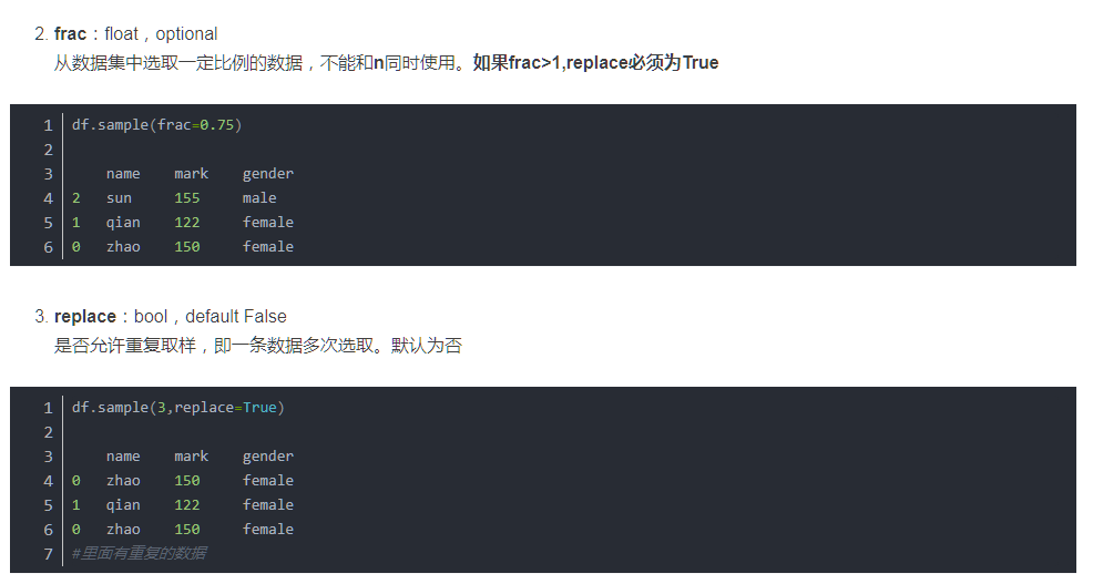 Df sample Python 