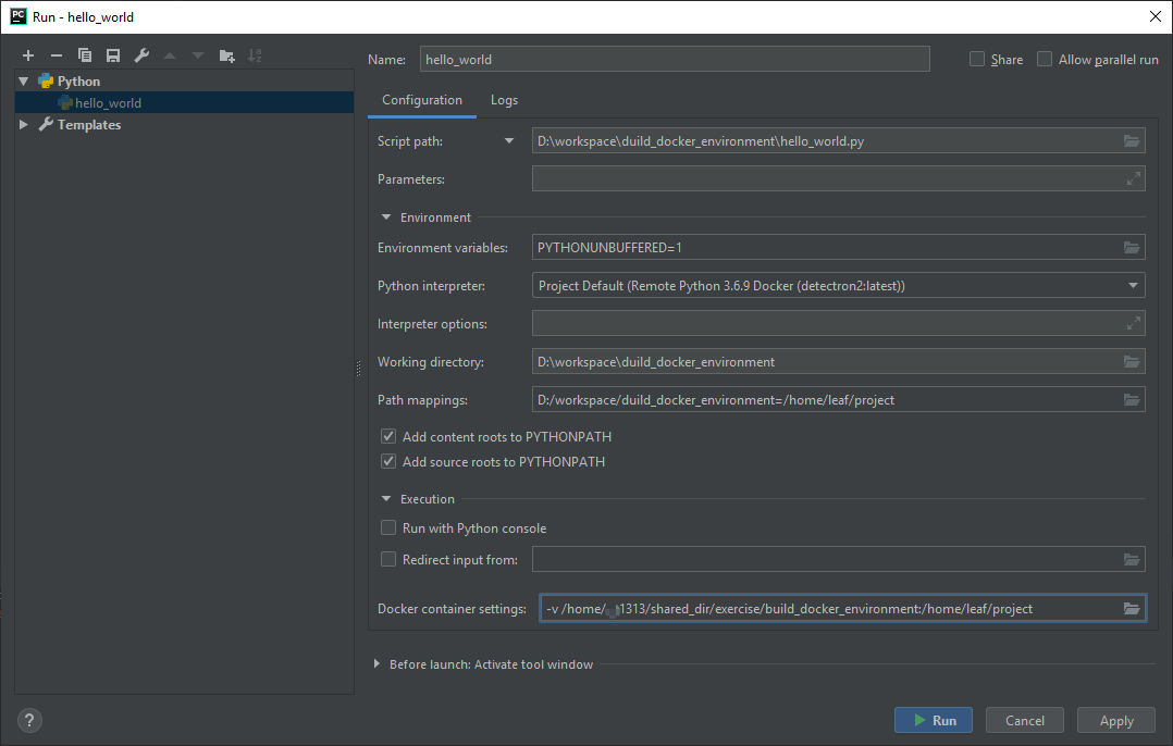 PyCharm 部署 Docker 镜像解释器 - offduty - 博客园