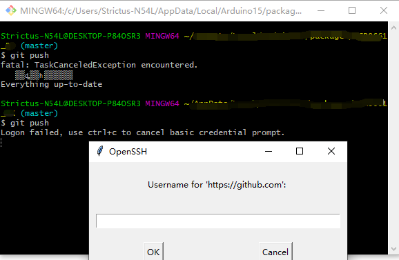 github代码推送失败，Logon failed, use ctrl+c to cancel basic credential prompt. - Arya123 - 博客园