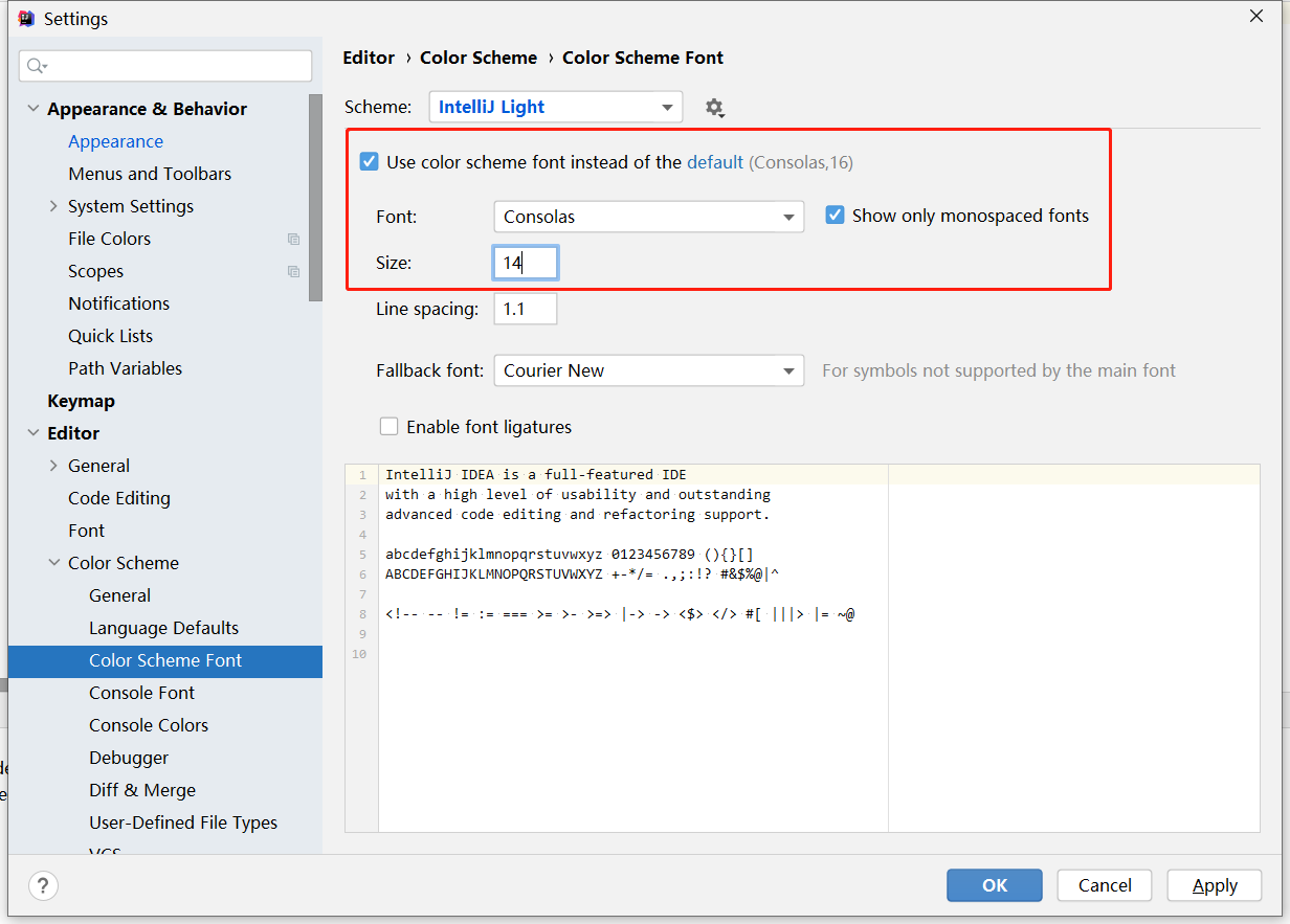 intellij idea配置 基本配置 字体大小的设置 - 小白菜白又青 - 博客园