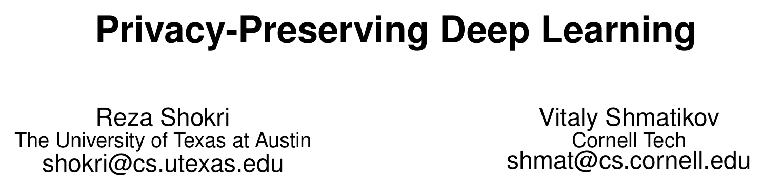 Privacy-Preserving Deep Learning - Le2duo - 博客园