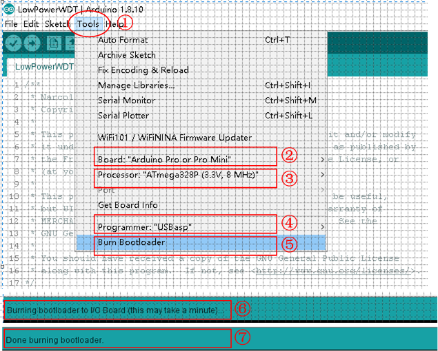 Arduino Pro Mini 烧录 Bootloader 和设置熔丝位 - KevinAshton - 博客园