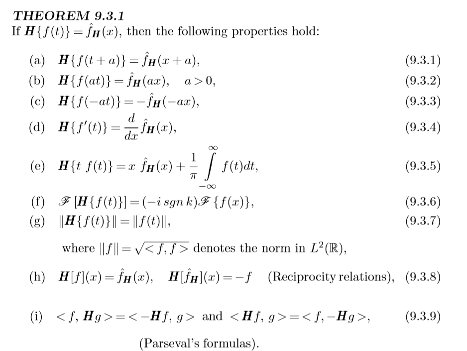 常见Hilber变换对 各种摘抄 - yhm138 - 博客园