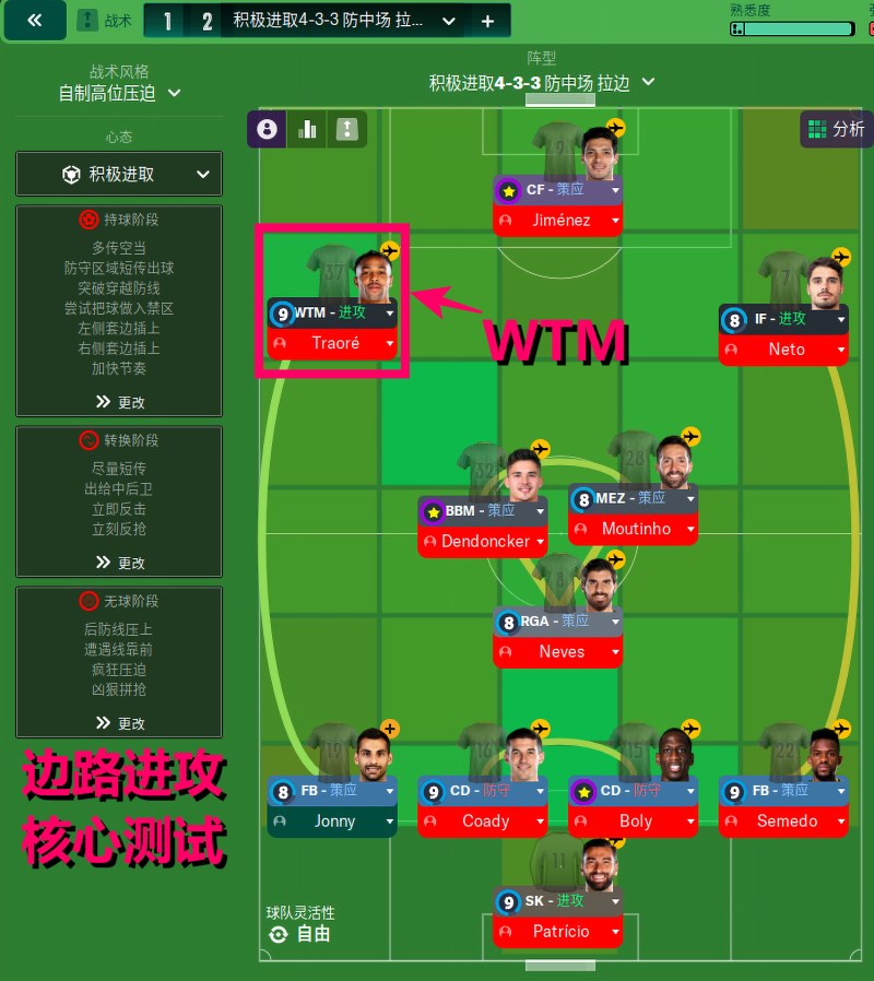 FM5X 球员选择系列之 WIDE TARGET MAN (WTM) 边路进攻核心(进攻前场边路4) - G-Aurora - 博客园
