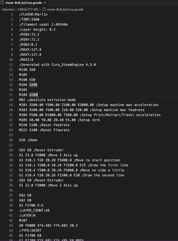说说3D打印中Gcode文件的内幕 - Opasang - 博客园