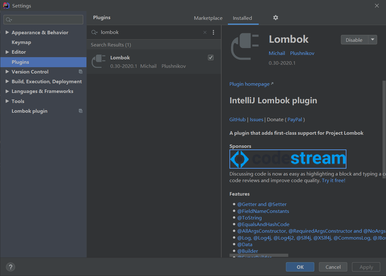 IDEA 中启用 lombok - JustAdvance - 博客园