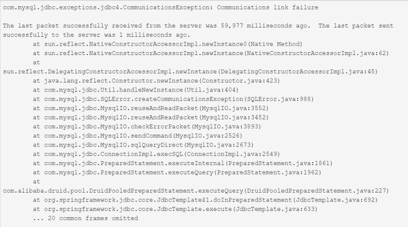 com.mysql.jdbc.exceptions.jdbc4.CommunicationsException: Communications link failure - ITKenH - 博客园