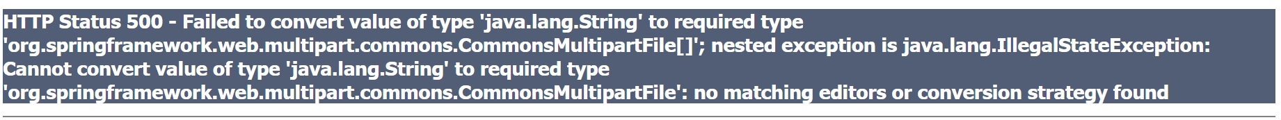 Cannot Convert Value Of Type java lang String To Required Type org springframework web 