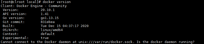 Docker安装报错cannot Connect To The Docker Daemon At Unix