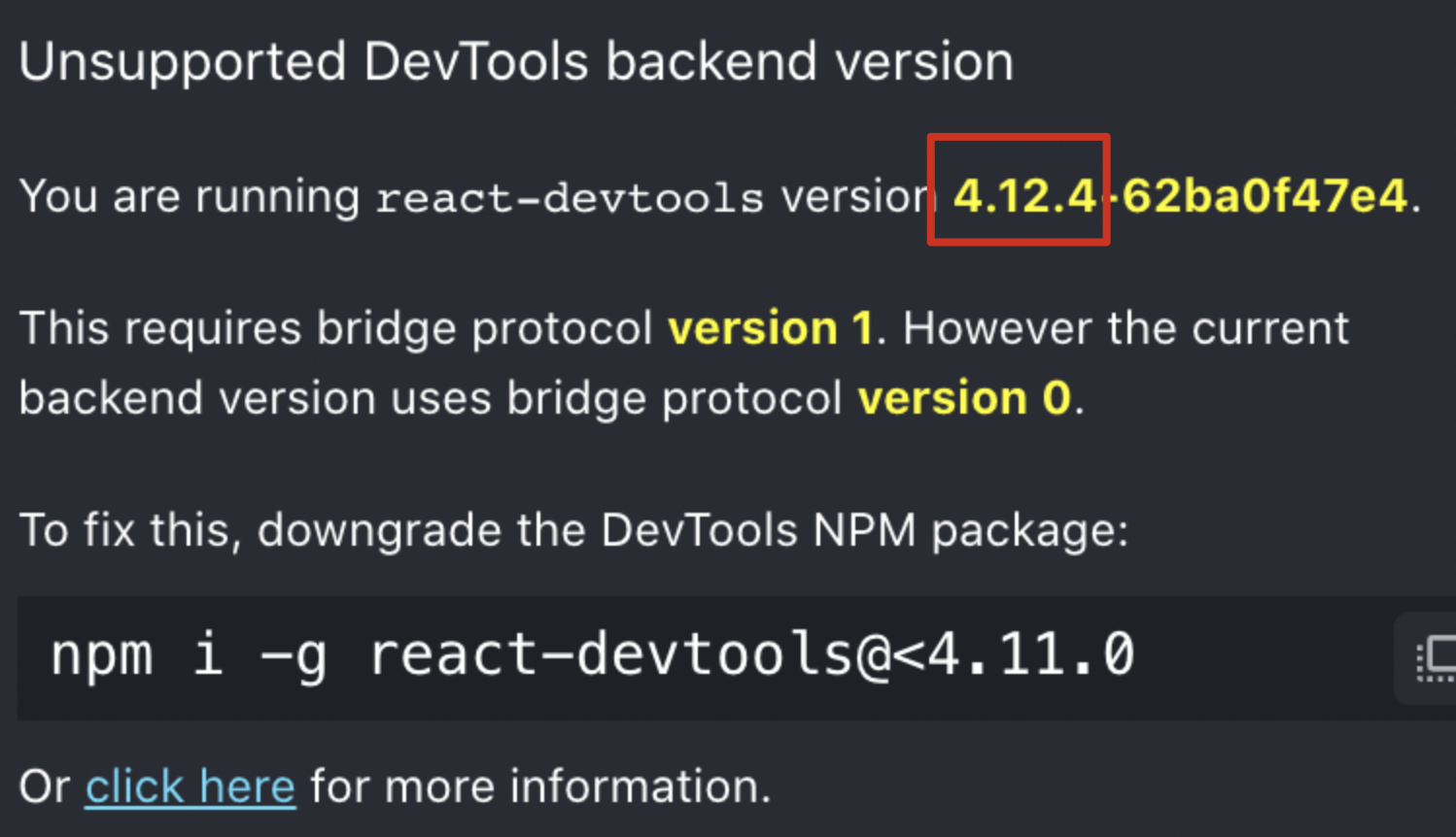 react-native-debugger启动错误Unsupported DevTools backend version - JodieChou - 博客园