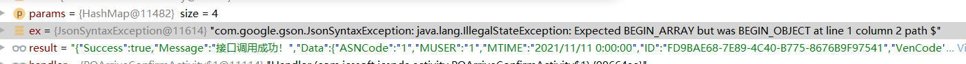 运行报错:javalangillegalstateexception Expected Beginarray But Was Beginobject At Line 1 Column