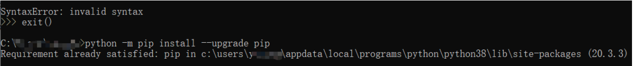 关于使用python时出现 File " ", line 1 pip3 python3 -m install pip -U pip - 爱笑的爱豆 - 博客园