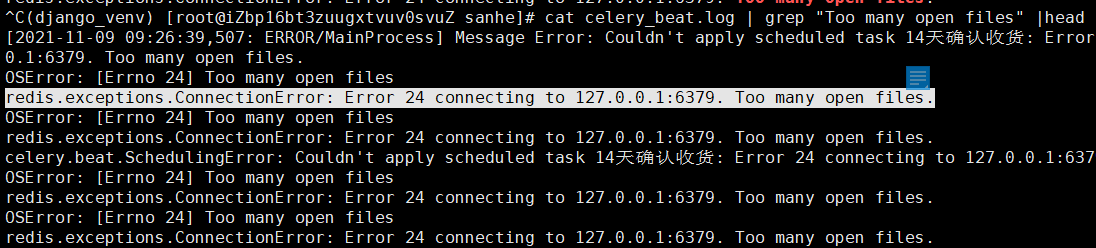 项目的celery日志报错:redis Exceptions Connectionerror 无法和redis连接 汉家羽林郎 博客园