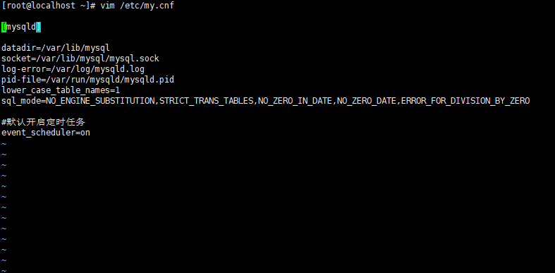 Linux mysql my cnf 
