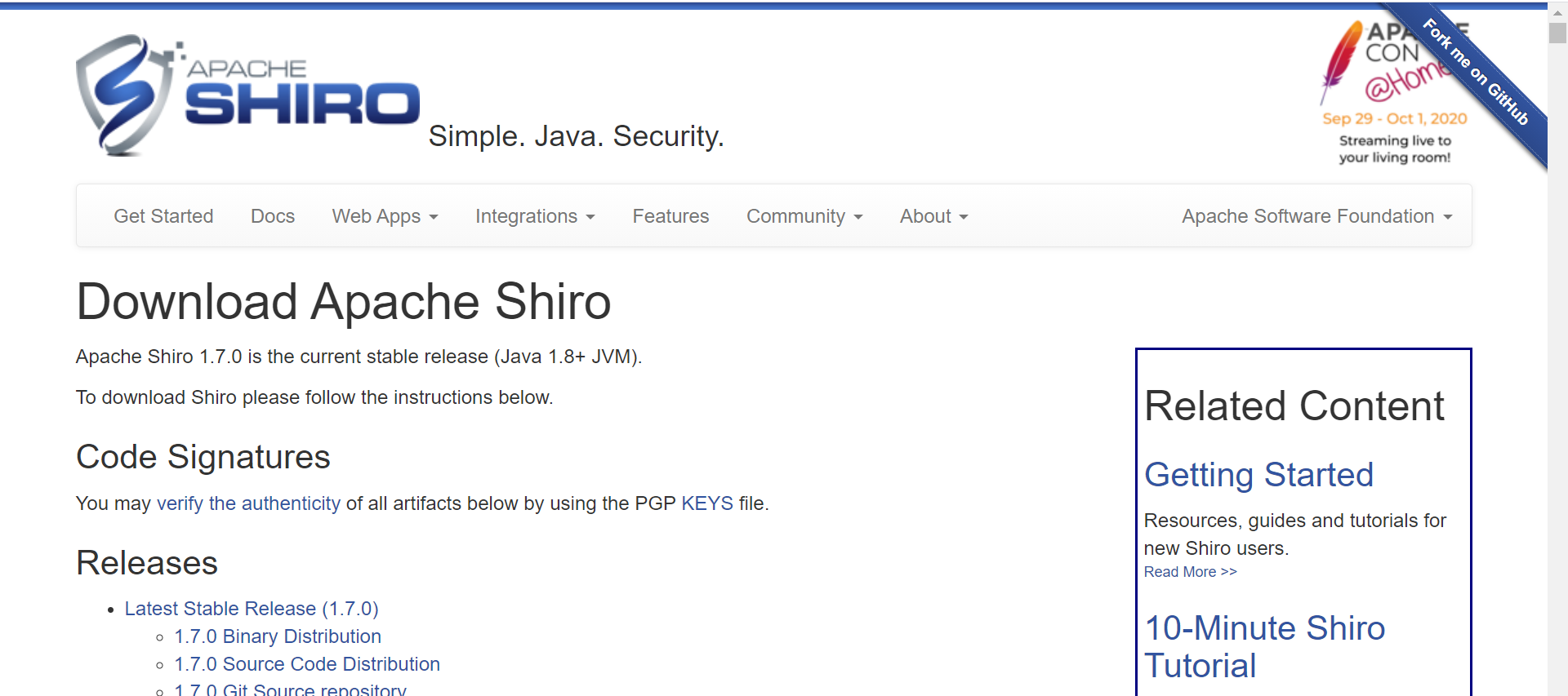 Shiro官网下载jar包 - 金玉良猿 - 博客园