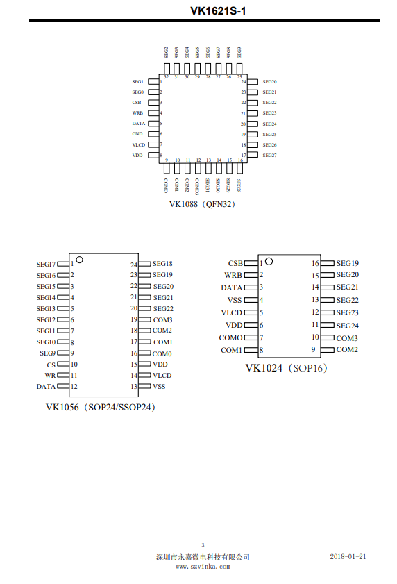 LCD高精度液晶显示驱动芯片VK1621/VK1622/VK1623/VK1625Z支持多种封装 - 小星星小星星 - 博客园