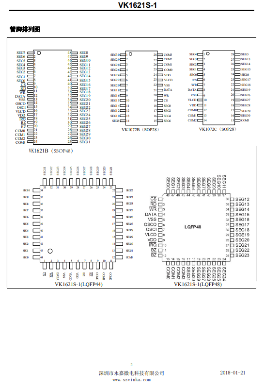 低功耗LCD液晶驱动芯片1621系列3线/4线接口可驱动32×4COM - 小星星小星星 - 博客园