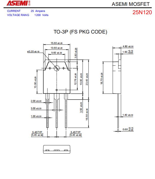 25N120-ASEMI大功率场效应管25A 1200V - ASEMI首芯 - 博客园