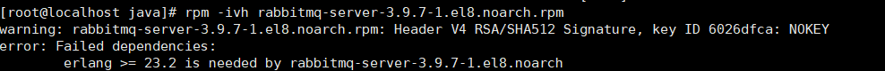 Centos8 安装rabbitmq报错, Error Failed Dependencies Erlang 23 2 Is Needed By Rabbitmq Server 3