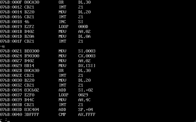实验3 转移指令跳转原理及其简单应用编程 - changestw - 博客园