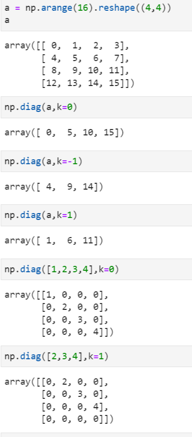 np.diag( )函数 - 侠_之_大_者 - 博客园