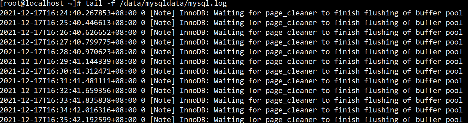 mysql5.7 [Note] InnoDB: Waiting for page_cleaner to finish flushing of buffer pool - 岁月静好· - 博客园