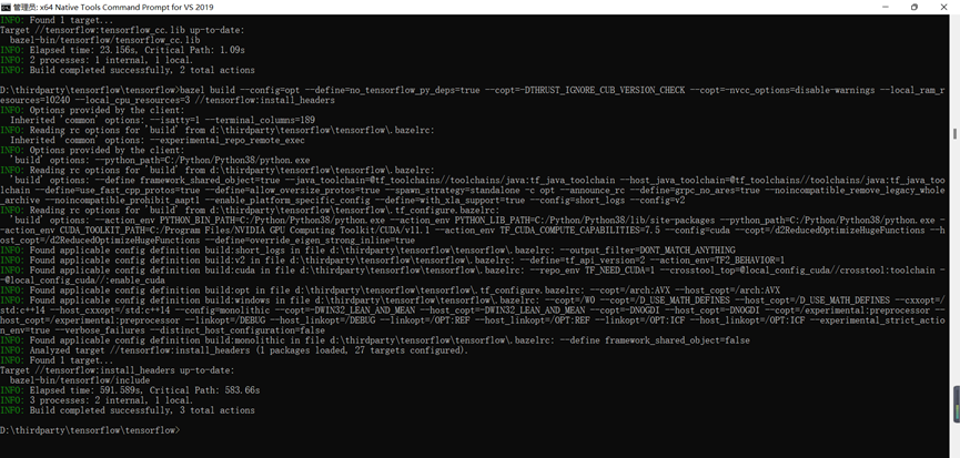 Windows 环境TensorFlow源码C++编译———实战与避坑记(3) - bluesky998 - 博客园