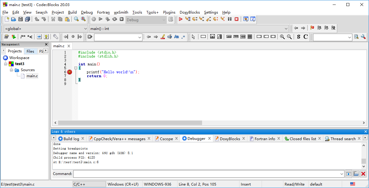 解决CodeBlocks20.03无法debug问题 - MARS_SZ - 博客园