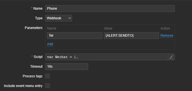 Zabbix Webhook 
