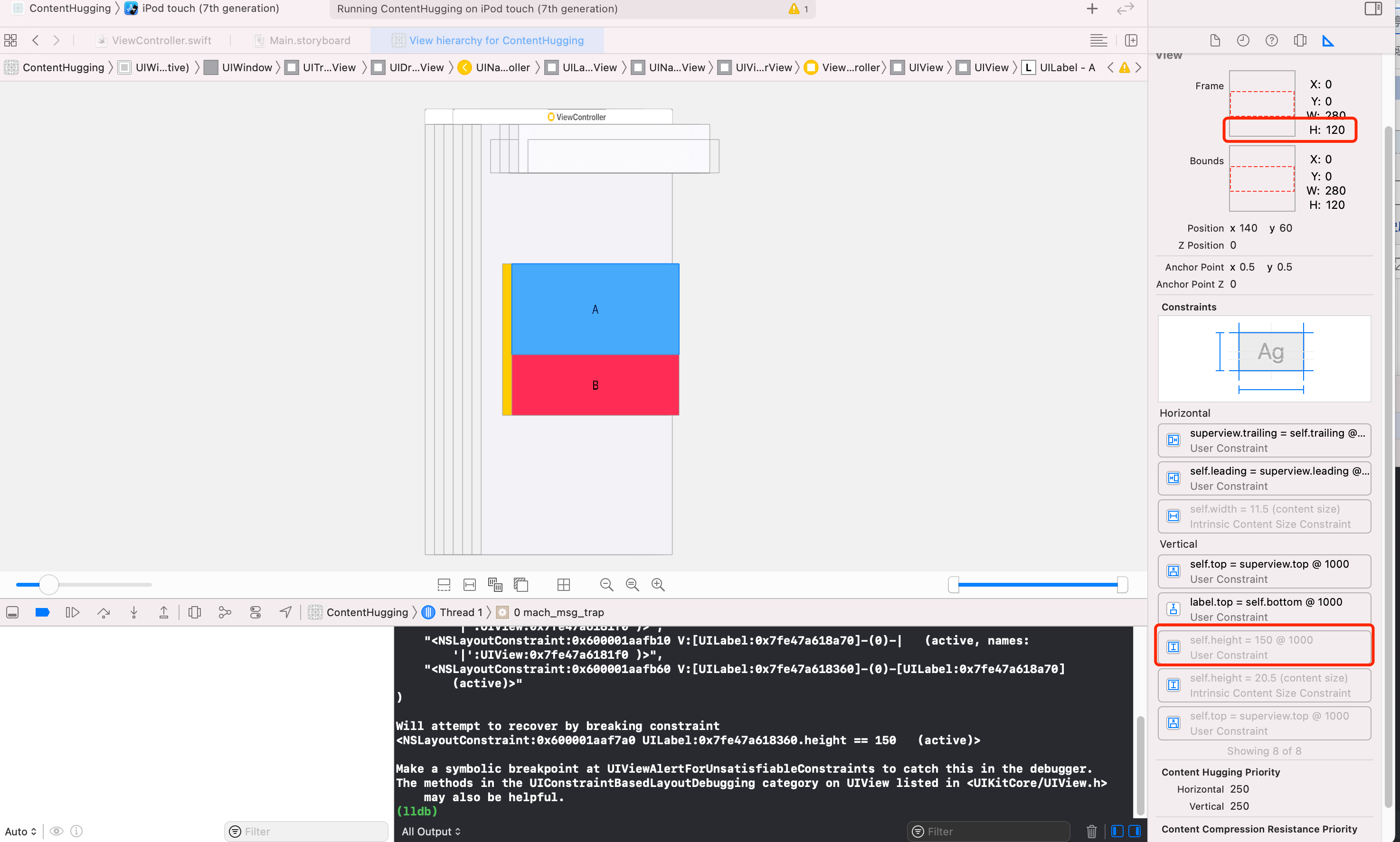 autolayout中的Content Hugging Priority 和 Compression Resistance Priority 属性使用 - 兜兜有糖的博客 - 博客园