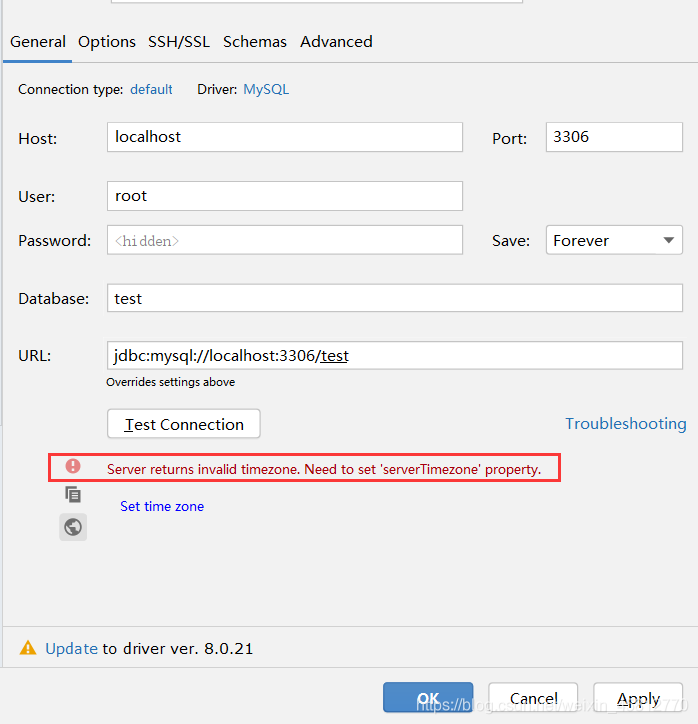 Idea连接数据库报错 Server Returns Invalid Timezone Need To Set‘servertimezone Property Cnsdhzzl 博客园