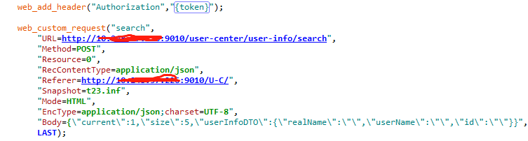 Loadrunner12 token Error 26630 HTTP Status Code 401 