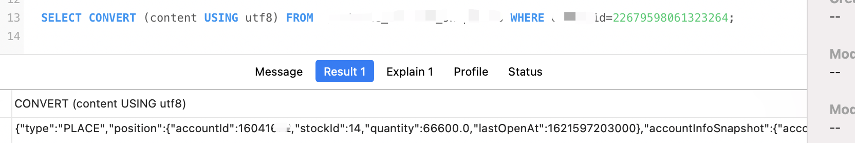 MySQL BLOB 