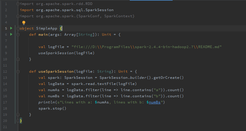  IDEA Spark Multiple Sources Found For Text please 