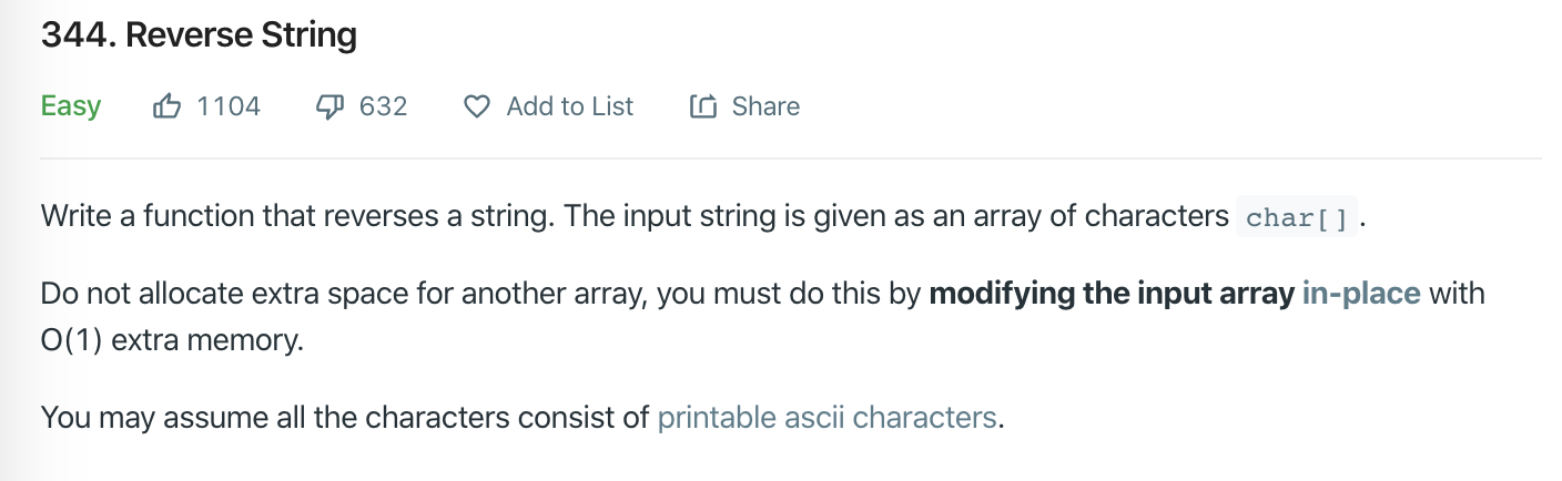 LeetCode 344 Reverse String Solution with Java SheepCore 