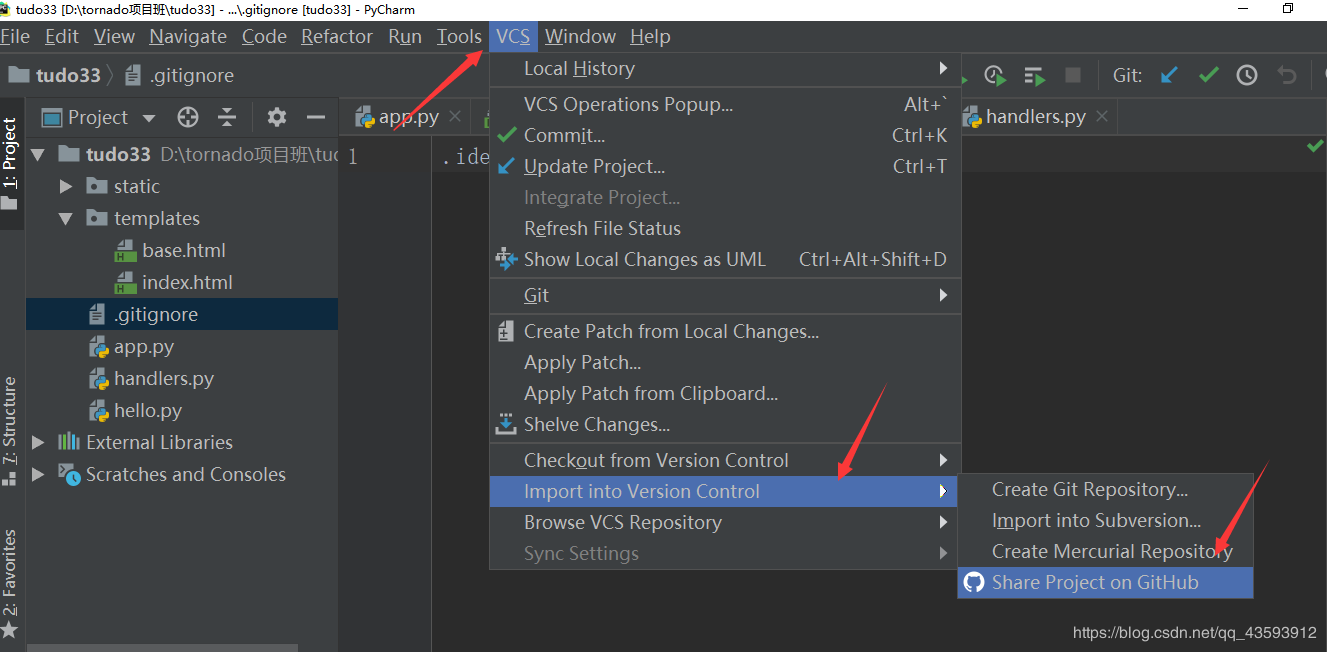 Pycharm中使用git版本管理以及同步github - chen_2987 - 博客园